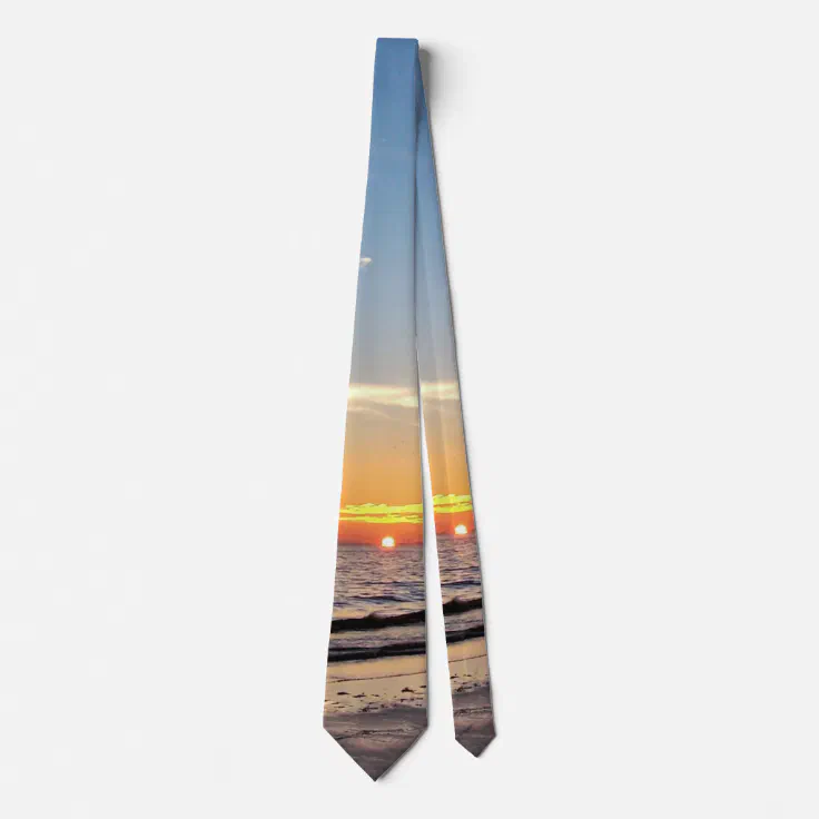 Beach Sunset Neck Tie | Zazzle