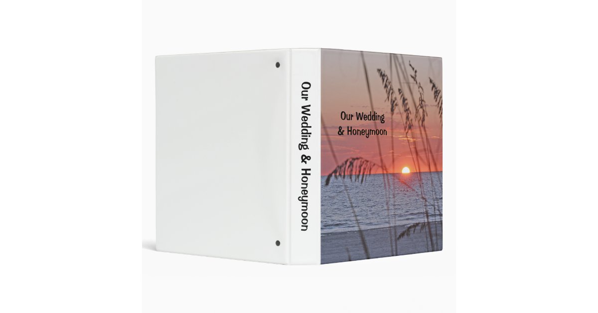 Beach Sunset Photo Binder | Zazzle