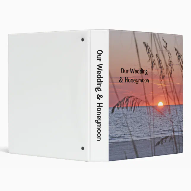 Beach Sunset Photo Binder | Zazzle