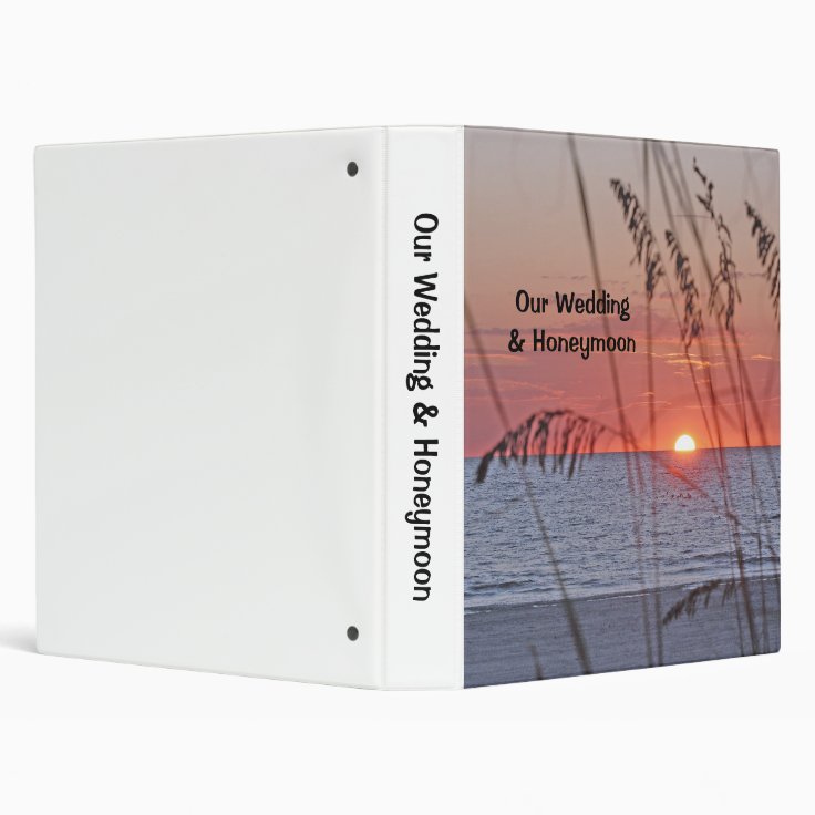 Beach Sunset Photo Binder | Zazzle