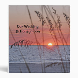 Beach Sunset Photo Binder | Zazzle