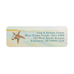 Beach Sunset Starfish Coastal Address Labels | Zazzle