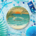 Beach Sunset Wedding Custom Paper Plates | Zazzle