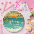 Beach Sunset Wedding Custom Paper Plates | Zazzle