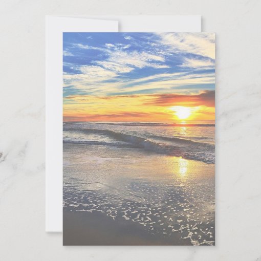 Beach Sunset Wedding Invitation | Zazzle