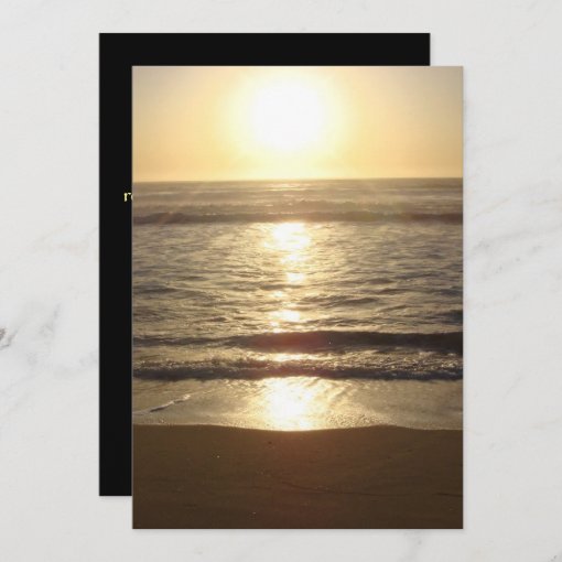 Beach Sunset Wedding Invitation | Zazzle