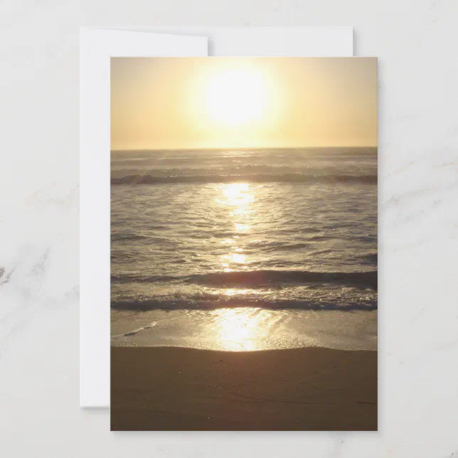 Beach Sunset Wedding Invitation | Zazzle