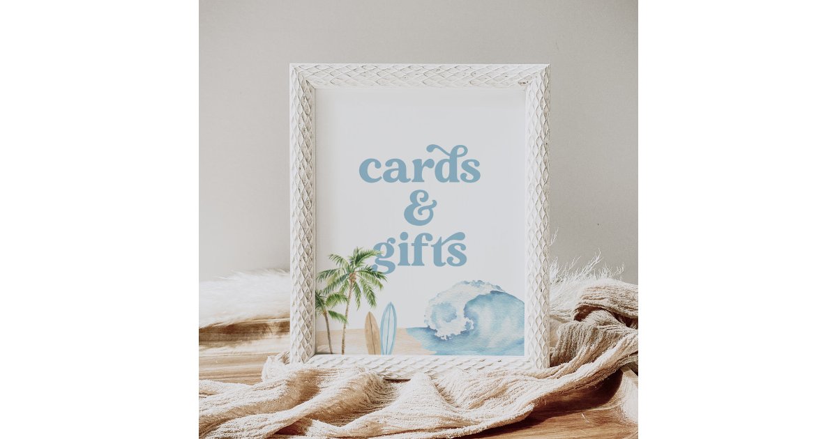 Beach Surf Birthday Cards and Gifts Sign | Zazzle