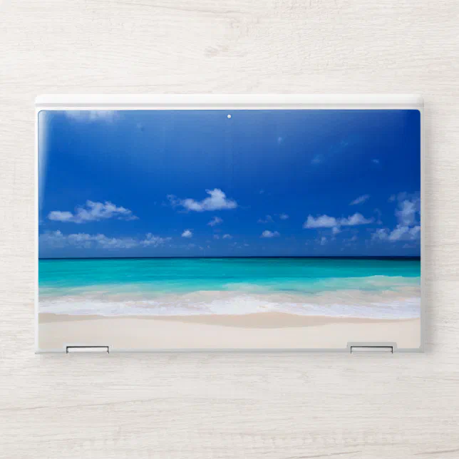 Beach Surf Sand Waves Blue HP Laptop Skin | Zazzle