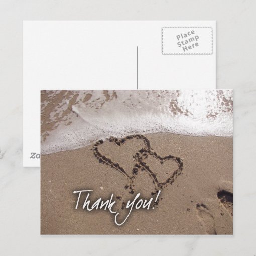 Beach thank you card | Zazzle