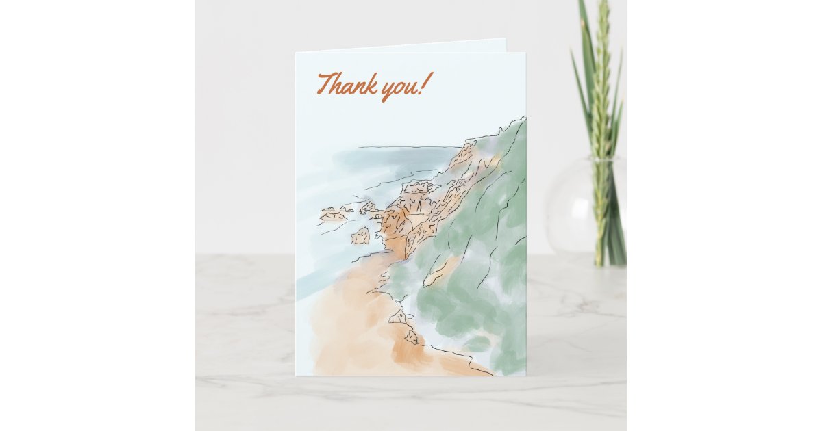 Beach Thank You Cards. | Zazzle