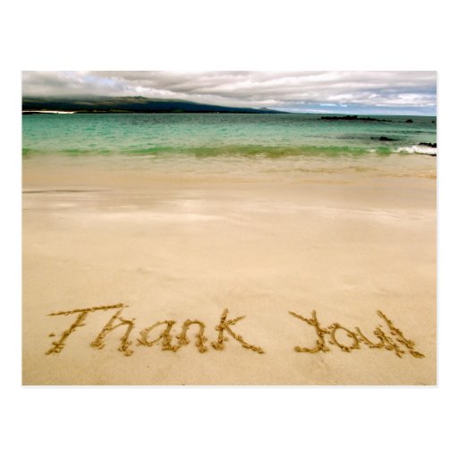 Beach "Thank You" Note Postcard-Send on Honeymoon! Postcard | Zazzle