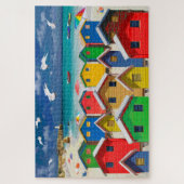 Beach Theme Beach Hut Jigsaw Puzzle | Zazzle