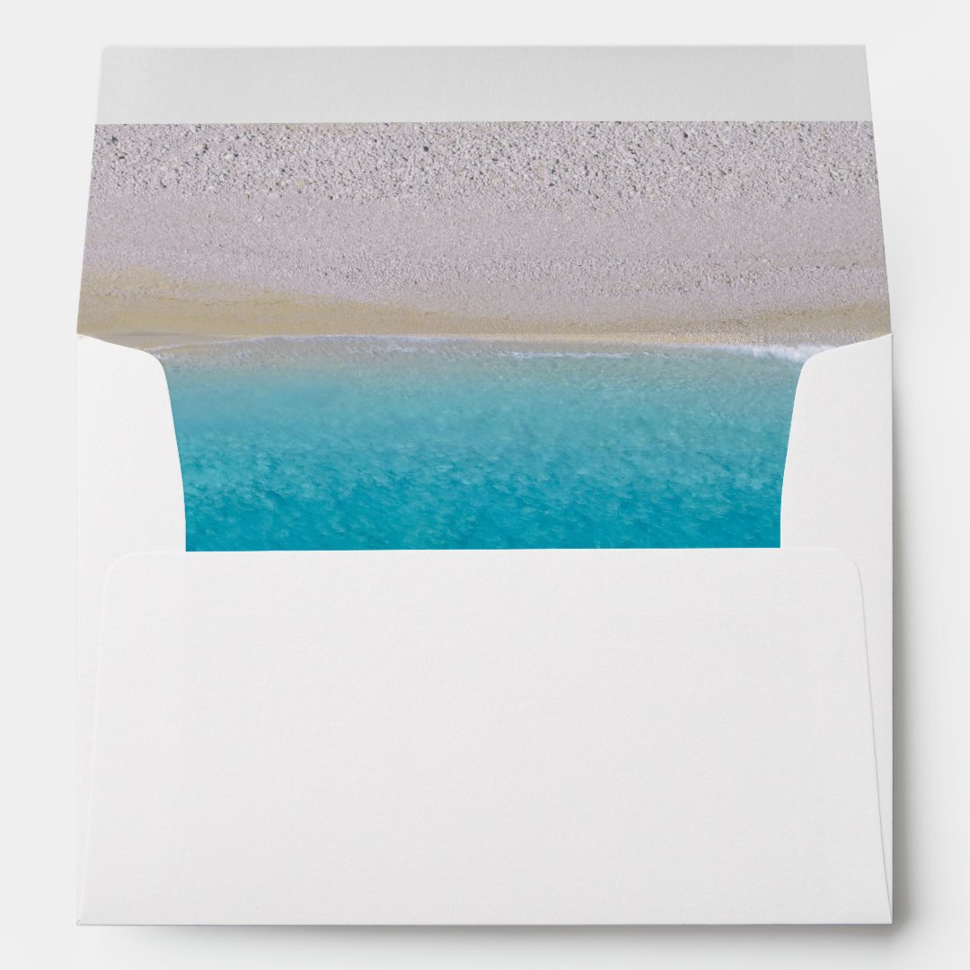 Beach Theme Blue Sea Ocean Decorative Photo Simple Envelope | Zazzle