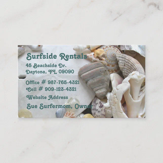 Beach Theme Business Card | Zazzle
