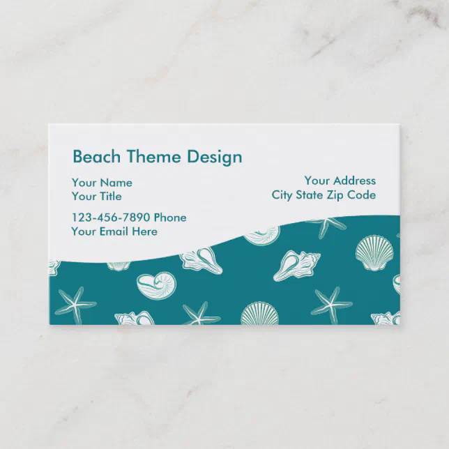 Beach Theme Business Card | Zazzle