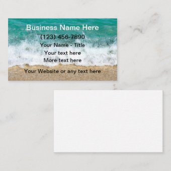 Beach Theme Business Cards | Zazzle
