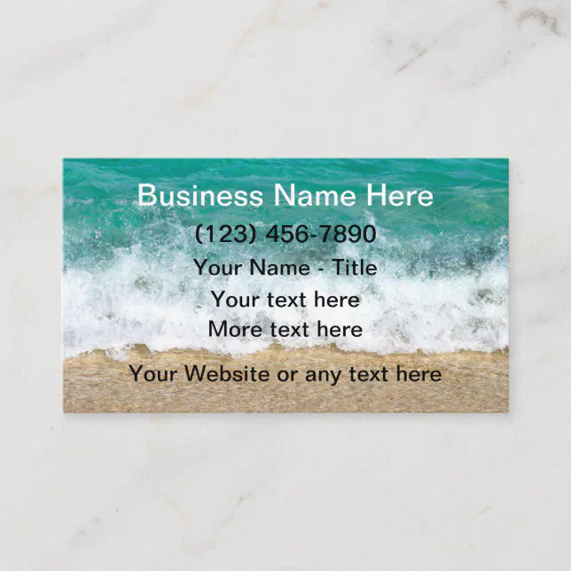 Beach Theme Business Cards | Zazzle