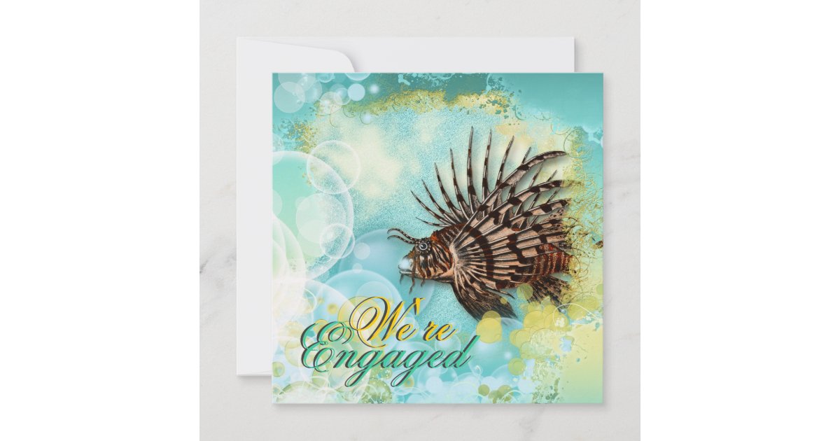 Beach theme engagement elegant aqua invitation | Zazzle