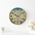 Beach Theme Hearts In Sand Large Clock | Zazzle