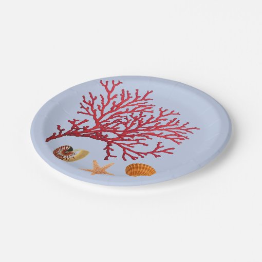Beach theme party paper plates | Zazzle