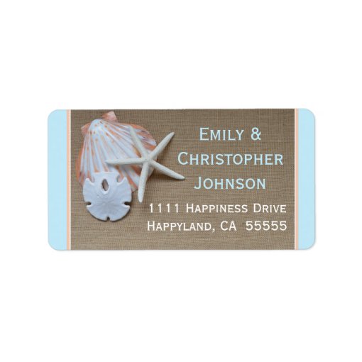 Beach Theme Return Address Labels | Zazzle