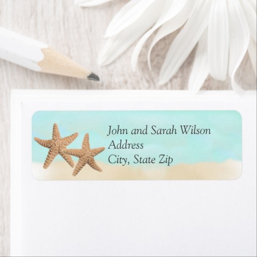 Beach Theme Return Address Labels | Zazzle