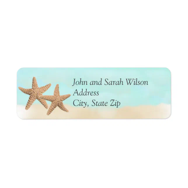 Beach Theme Return Address Labels | Zazzle