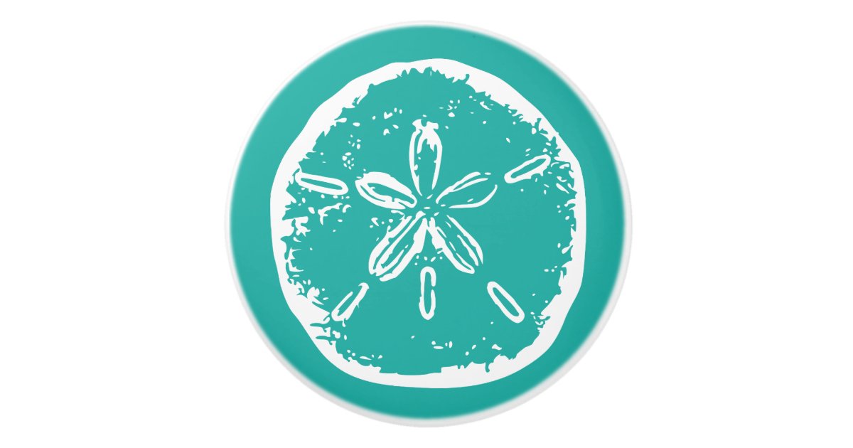 Beach theme sand dollar door and drawer pull knobs | Zazzle