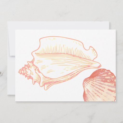 Beach Theme Seashell Wedding Invitation | Zazzle