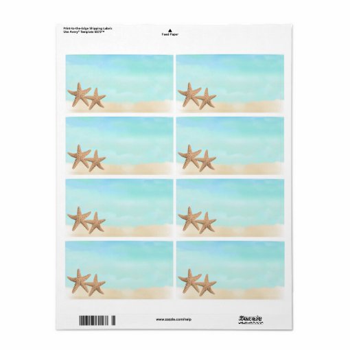 Beach Theme Shipping Labels | Zazzle