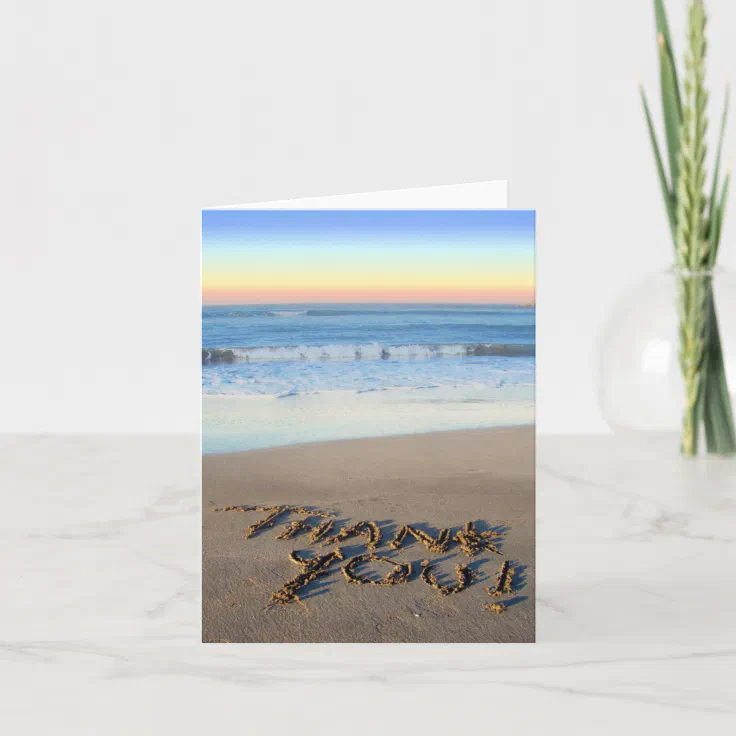 Beach Theme Thank You Card | Zazzle