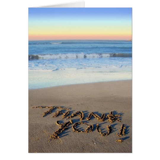 Beach Theme Thank You Card | Zazzle.com