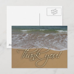Beach theme Thank You Postcard | Zazzle