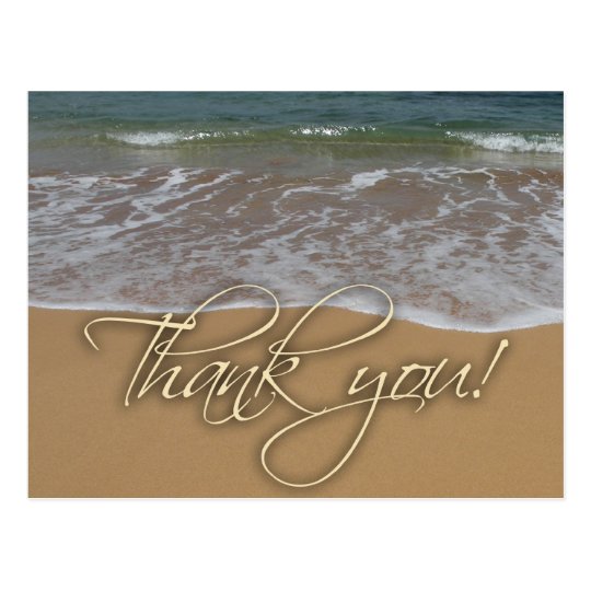 Beach theme Thank You Postcard | Zazzle.com