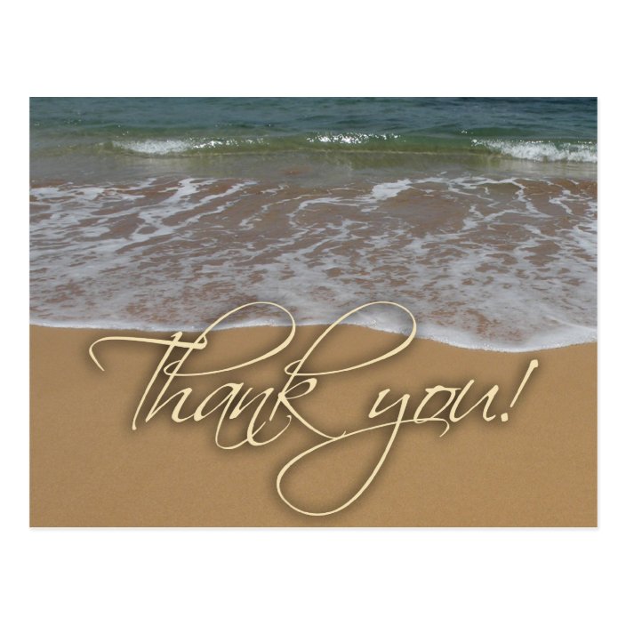 Beach theme Thank You Postcard | Zazzle.com