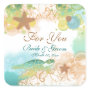 Beach theme wedding favor "For you" Square Sticker | Zazzle