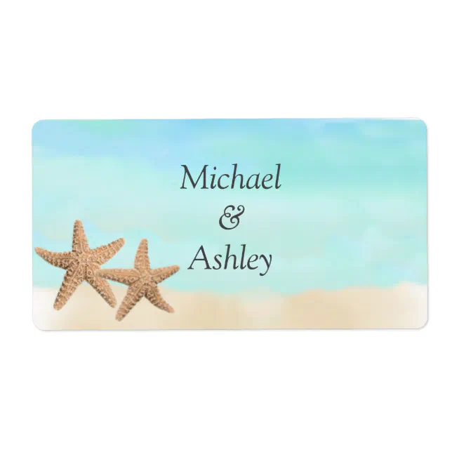 Beach Theme Wedding Favor Labels | Zazzle