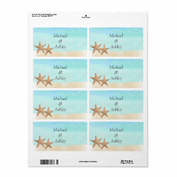 Beach Theme Wedding Favor Labels | Zazzle