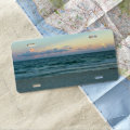 Beach Themed, A Beach With White Sands, Blue Water License Plate | Zazzle