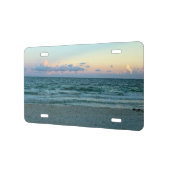 Beach Themed, A Beach With White Sands, Blue Water License Plate | Zazzle