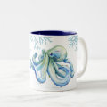 Beach Themed Coffee Mugs Blue Octopus | Zazzle