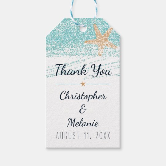 Beach themed Favor tags - Starfish Tags | Zazzle.com