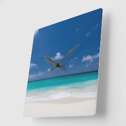 Beach Themed Gifts Large Square Wall Clock | Zazzle