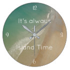 Beach Themed, Island Time Clock | Zazzle.com