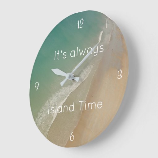Beach Themed, Island Time Clock | Zazzle