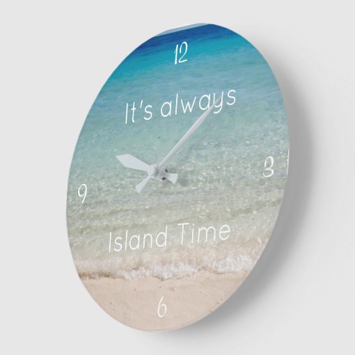 Beach Themed, Island Time Clock | Zazzle