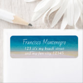Beach Themed Ocean Minimal Decorative Simple Cool Label | Zazzle