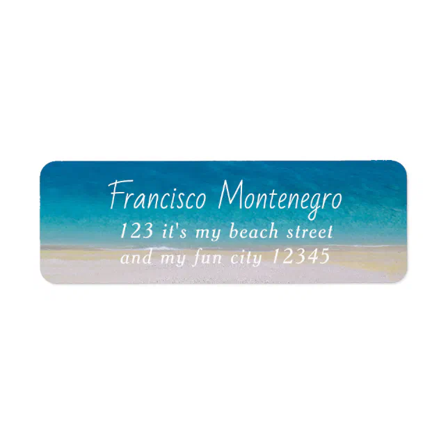 Beach Themed Ocean Minimal Decorative Simple Cool Label | Zazzle