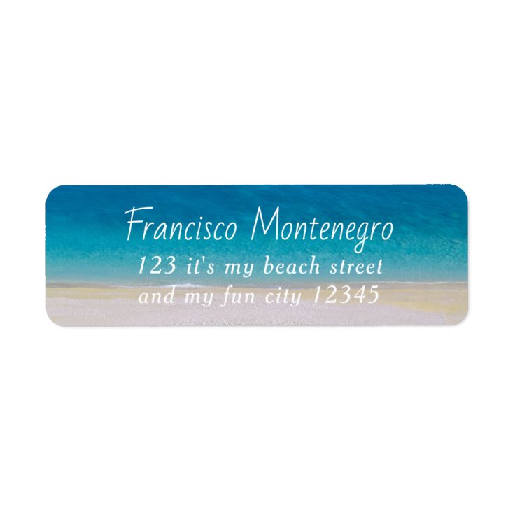 Beach Themed Ocean Minimal Decorative Simple Cool Label | Zazzle